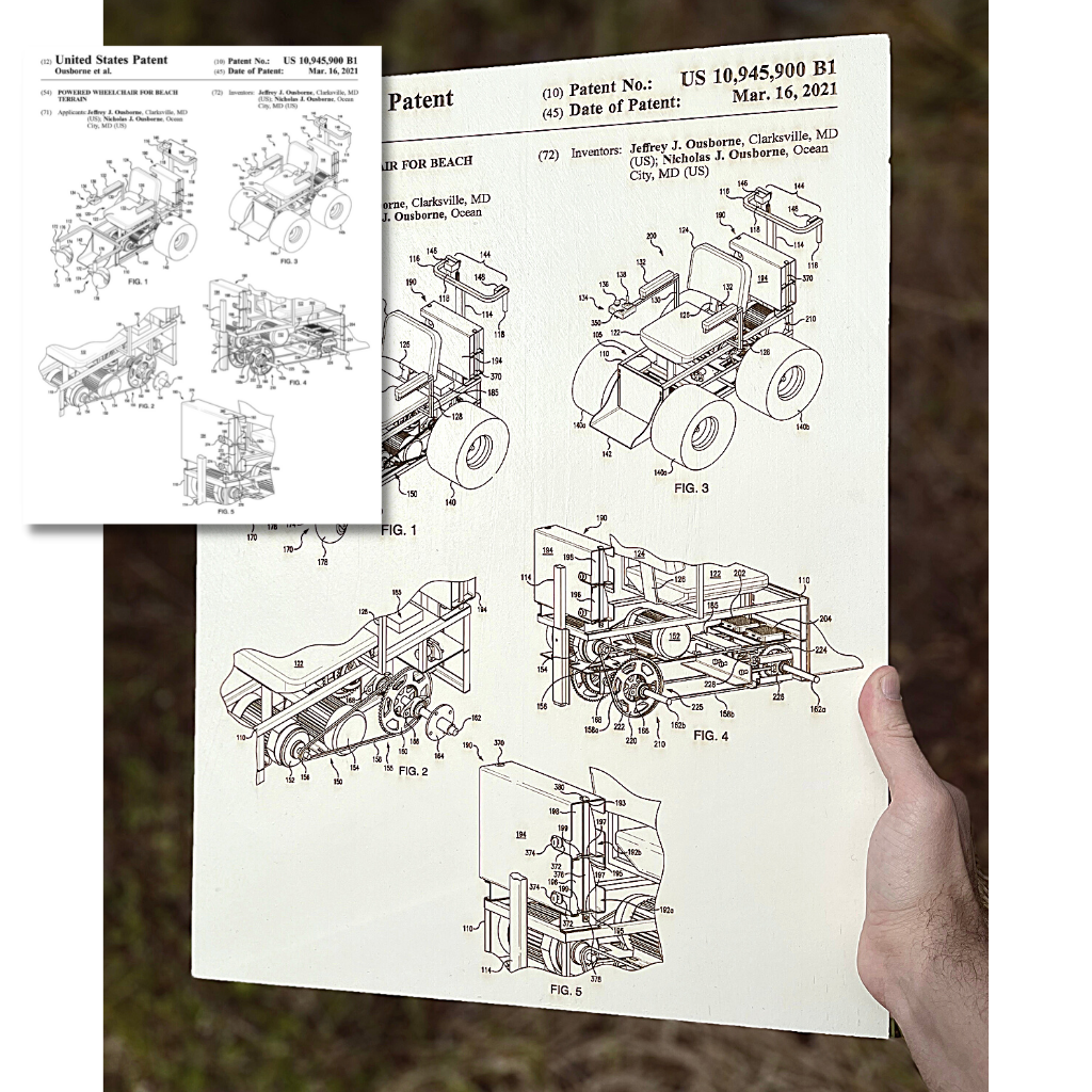 Custom Etched Patent or Logo on Wood – Savannah Laser Company