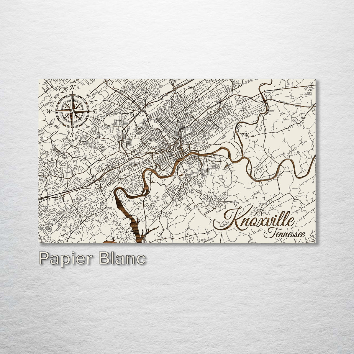 Knoxville, TN - Street Map on Wood – Get Gifty With It